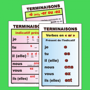 Ensemble 10 affiches de terminaisons (documents PDF, téléchargeables ...