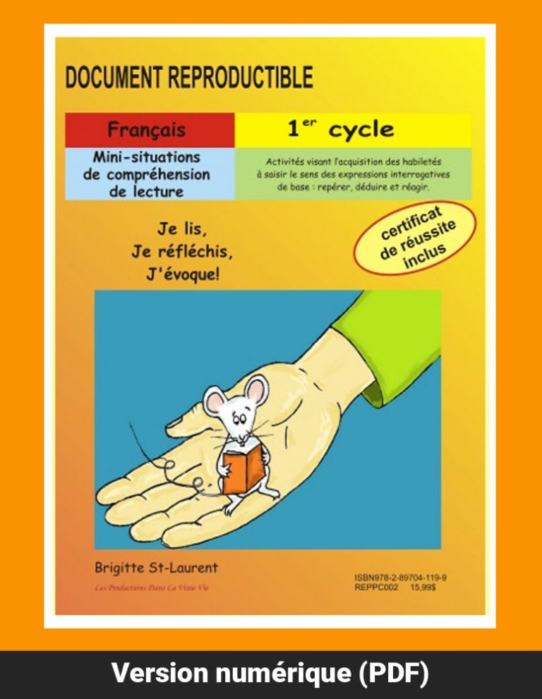 Mini-situations de compréhension de lecture, 1er cycle (TÉLÉCHARGEABLE ...