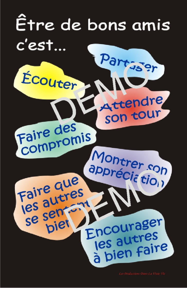 Affiche Être de bons amis (téléchargeable) | Ressources pédagogiques ...
