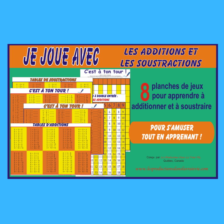 Je joue avec les additions et les soustractions (téléchargeable ...